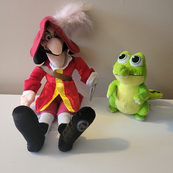 Disney | Toys | Peter Pan Hook And Baby Tic Toc Croc Plush Toys | Poshmark
